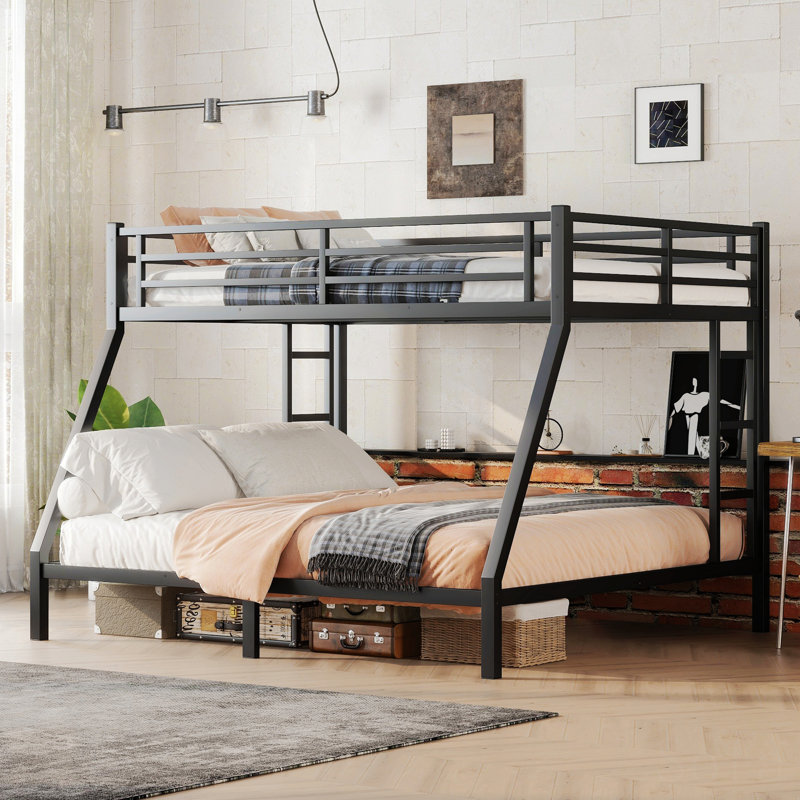 Harriet Bee Metal Full XL Over King Bunk Bed For Teens And Adults Wayfair